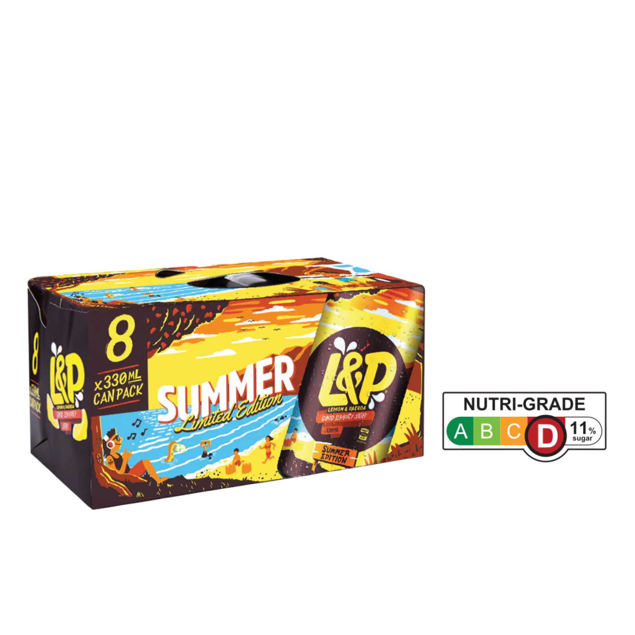 L&P Lemon & Paeroa 8pk 330ml | Kiwi Kitchen SG